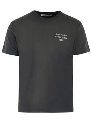 Acne Studios Faded Cotton Blend T-shirt - Black