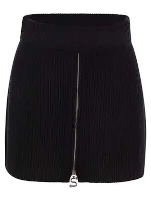 Sportmax Refolo Wool And Cashmere Skirt - Black