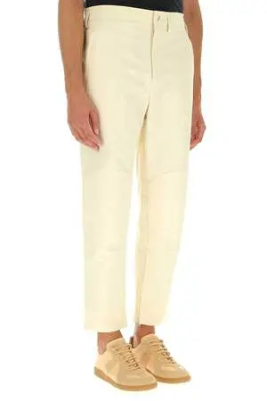 JIL SANDER Ivory Cotton Pant