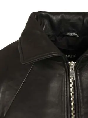 ROTATE BY BIRGER CHRISTENSEN Boxy Leather Jacket