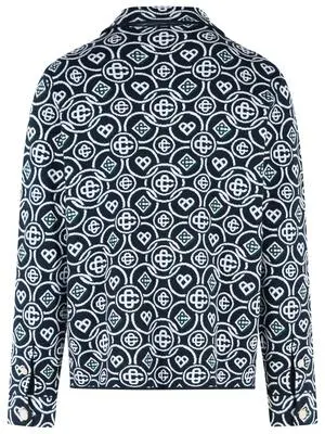 Casablanca Cc Monogram' Navy Cotton Shirt