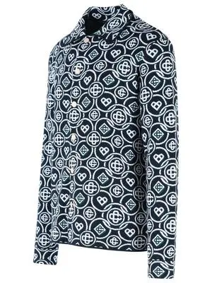 Casablanca Cc Monogram' Navy Cotton Shirt - Blue