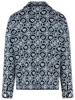 Casablanca Cc Monogram' Navy Cotton Shirt - Blue