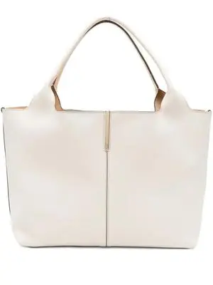 TOD'S Medium-small Leather Shopping Bag - White