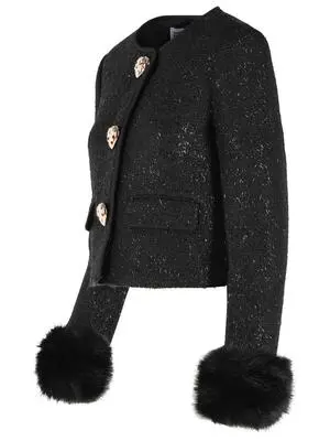 SELF-PORTRAIT Wool Blend Jacket - Black