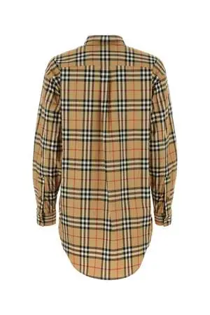 Burberry Embroidered Stretch Cotton Shirt