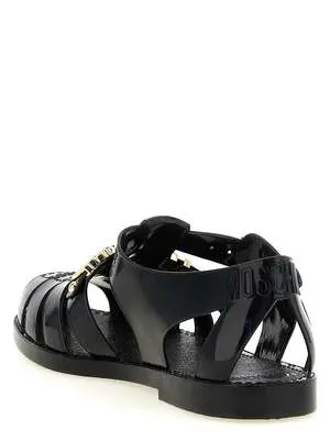 Moschino Jelly Sandals With Lettering Logo