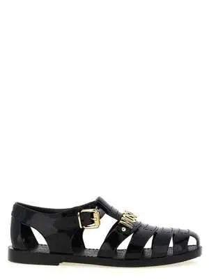 Moschino Lettering Logo Jelly Sandals