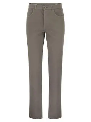 Brunello Cucinelli Garment-dyed Five-pocket Cotton Trousers - Multicolor