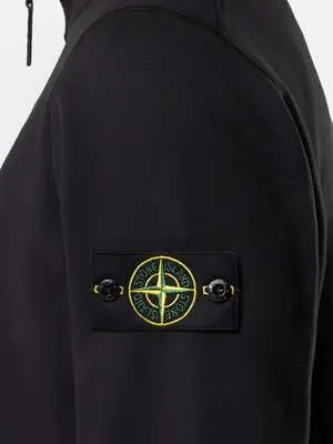 Stone Island Cotton Sweatshirt With Side Logo Patch