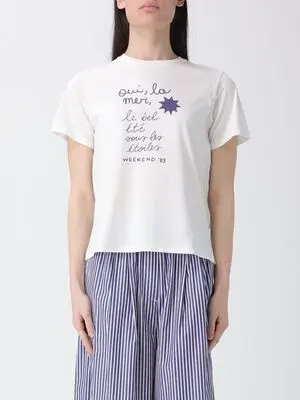 Max Mara Printed Cotton T-shirt - Cream