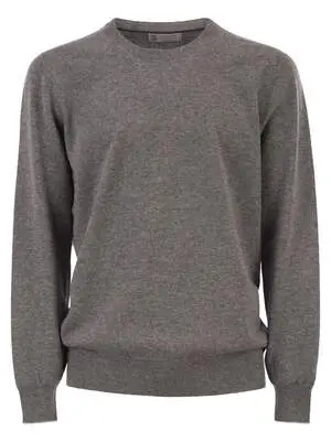 Brunello Cucinelli Pure Cashmere Crew-neck Sweater - Gray