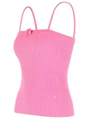 COURREGES Buckle Tank Top - Pink