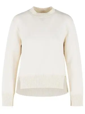 Sacai Cotton Blend Sweater - White
