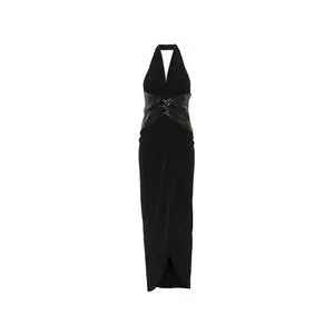 Andamane Halterneck Evening Dress - Black