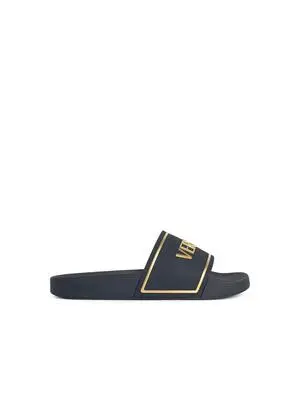 Versace Rubber Slippers - Black