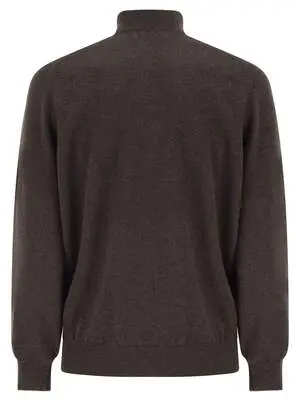 Brunello Cucinelli Cashmere Turtleneck Sweater With Zipper