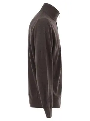Brunello Cucinelli Cashmere Turtleneck Sweater With Zipper