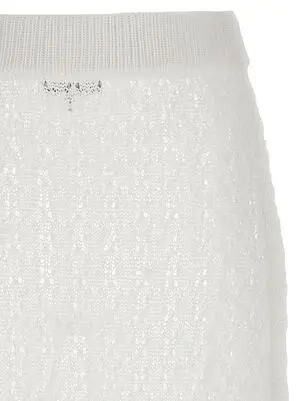 GANNI Shiny Pointelle Knit Skirt