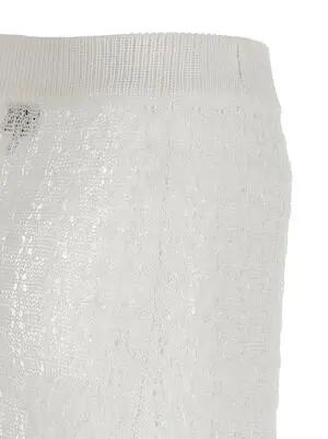 GANNI Shiny Pointelle Knit Skirt
