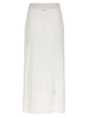 GANNI Shiny Pointelle Knit Skirt