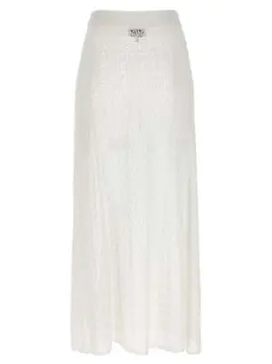 GANNI Shiny Pointelle Knit Skirt
