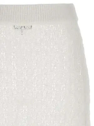 GANNI Shiny Pointelle Knit Skirt