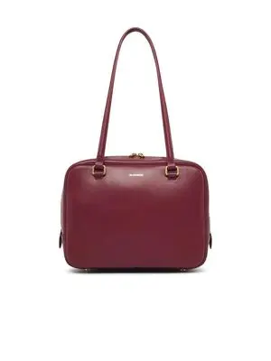 JIL SANDER Medium 'vision' Burgundy Leather Bag - Multicolor