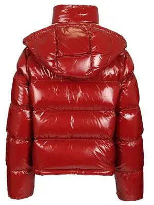 Moncler Niveole Short Nylon Down Jacket - Red