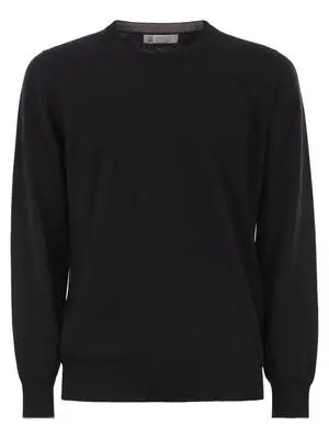 Brunello Cucinelli Pure Cashmere Crew-neck Sweater - Black