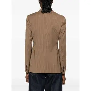 Max Mara Wool Pinstripe Double-breasted Blazer - Brown
