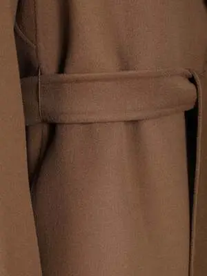 Max Mara Midi Coat In Wool Drap