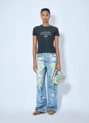 Acne Studios Distressed Floral Patchwork Jeans