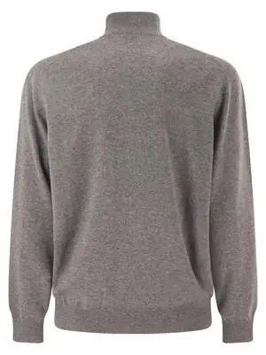 Brunello Cucinelli Cashmere Turtleneck Sweater With Zipper