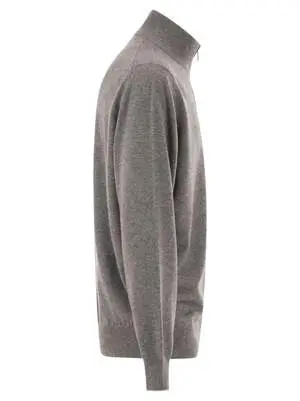 Brunello Cucinelli Cashmere Turtleneck Sweater With Zipper