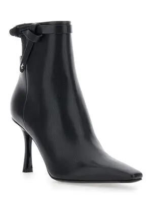 JIMMY CHOO Leather Pointed Toe Stiletto Ankle Boots - Multicolor