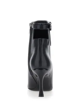 JIMMY CHOO Leather Pointed Toe Stiletto Ankle Boots - Multicolor