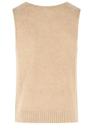 Dries Van Noten Manado' Beige Alpaca Blend Vest