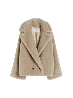 Max Mara Alpaca And Cashmere Teddy Coat Sand
