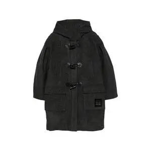 GANNI Oversized Toggle Coat - Gray