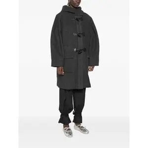 GANNI Oversized Toggle Coat - Gray