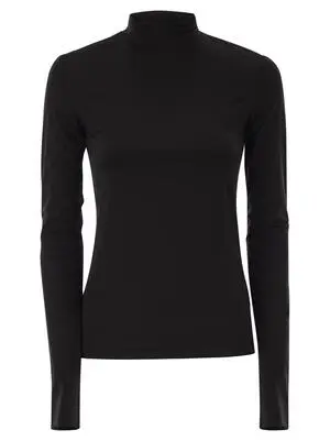 Sportmax Jersey Turtleneck Jumper - Black