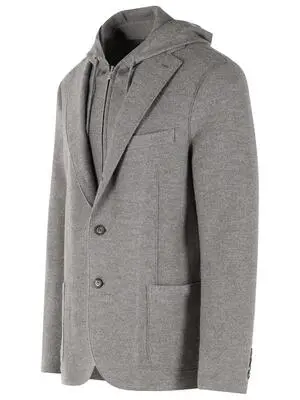 Eleventy Grey Wool Blazer - Gray