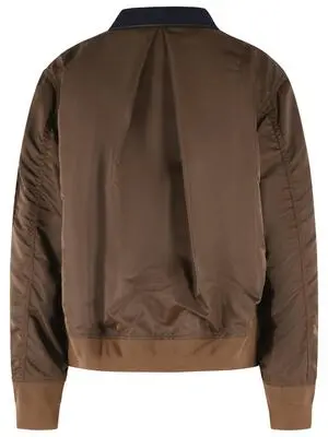Sacai Navy And Brown Cotton And Polyester Jacket