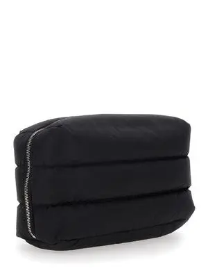 Moncler Clutch 'caradoc' With Patch Logo On The Front In Black Tech Fabric For - Multicolor