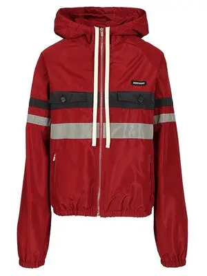 Miu Miu Blouson In Technical Canvas - Red