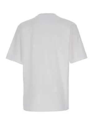 Fendi T-shirt With Logo Print On The Front In Cotton - White