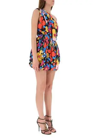 Saint Laurent Printed Viscose Mini Dress