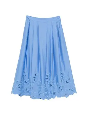 ERMANO SCERVINO Ermanno Scervino Embroidered Cotton Skirt - Multicolor