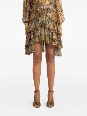 Etro Ruffled Paisley Skirt